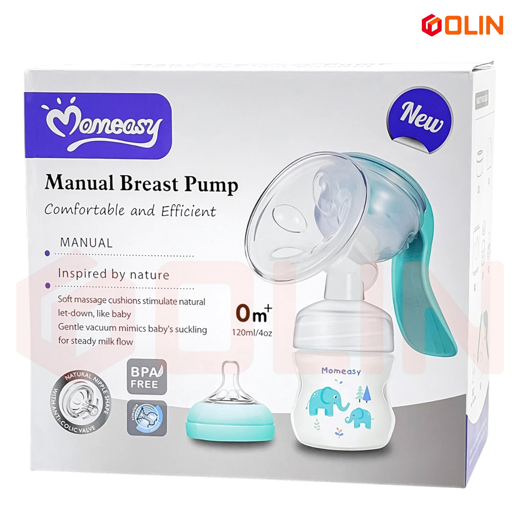 Momeasy Manual Breast Pump, 120 ML, 0m+ – Olin